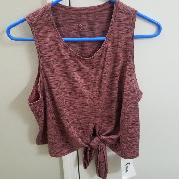 ZYIA | Tops | Zyia Activewear Pink Infinity Tank Top Tie Front Or Back ...